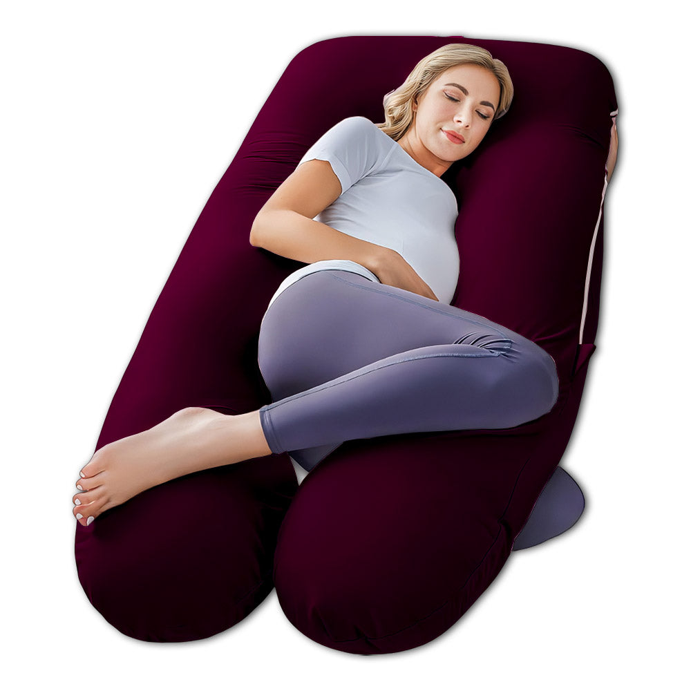 U Shaped Maternity Full Body Pillow for Women with Hip, Leg, Back, Bel ...