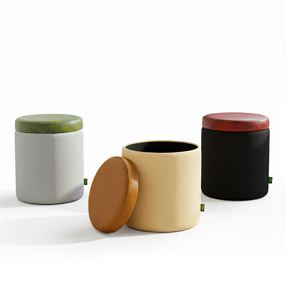 Buy Round Ottoman with Storage Stool Online in Pakistan | Relaxsit